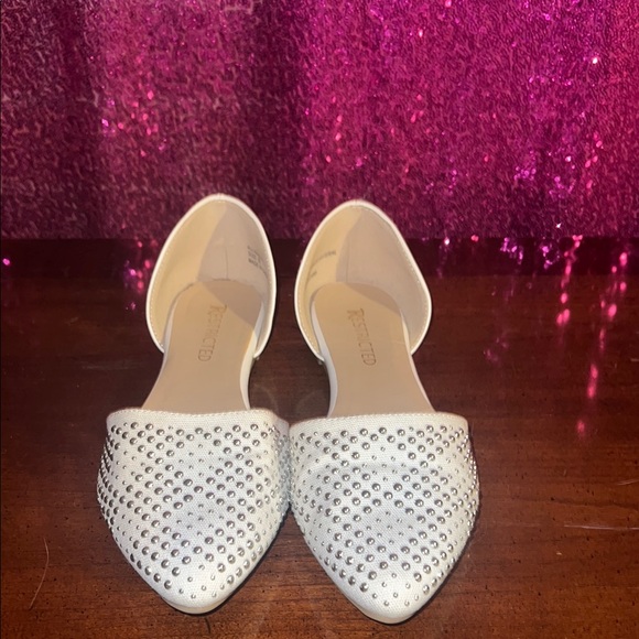 Restricted | Shoes | Restricted White Perforated Flats Elegant Design ...